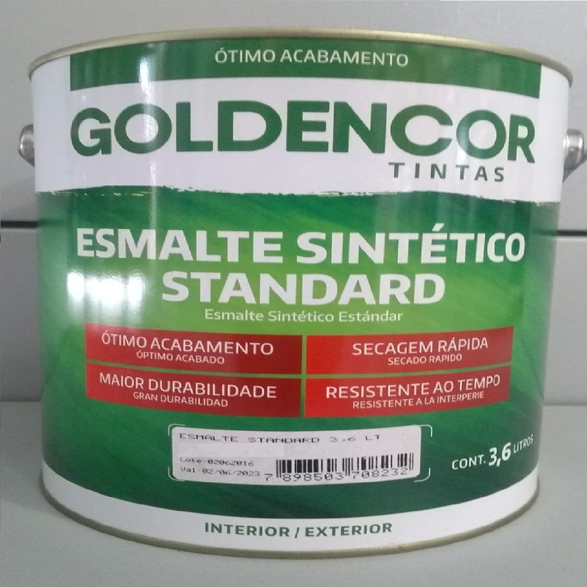 Tinta esmalte 3,6L marrom conhaque - Goldencor - Tinta esmalte 3,6L ...
