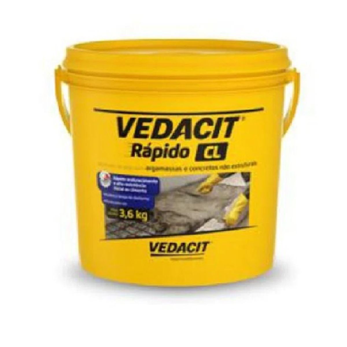 IMPERMEABILIZANTE RAPIDO CL 3,6KG - VEDACIT - IMPERMEABILIZANTE RAPIDO CL 3,6KG - VEDACIT - VEDACIT