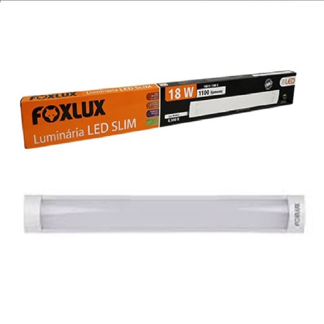 Luminaria LED slim 18W 6500K bivolt - FOXLUX - Luminaria LED slim 18W ...