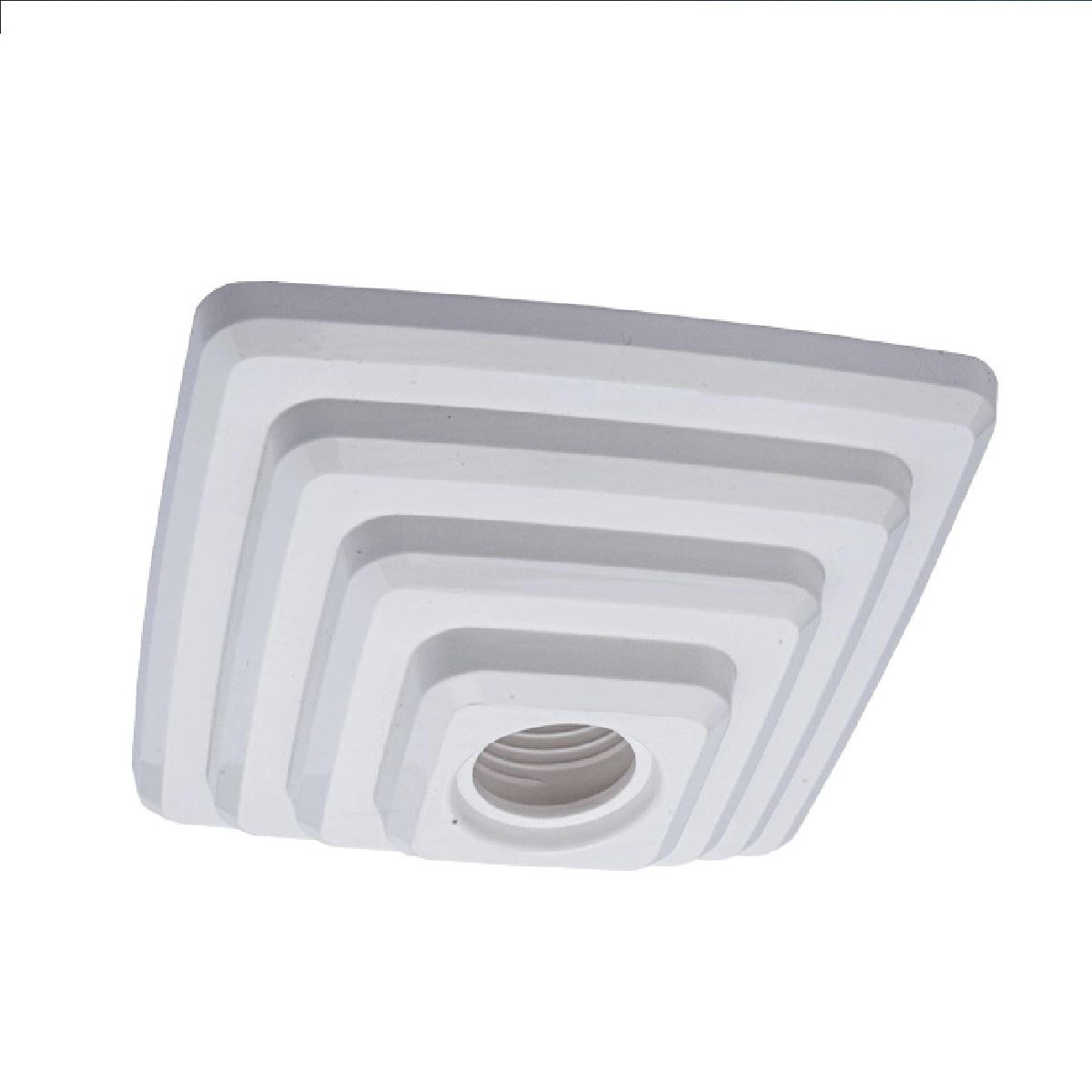 Plafon rosqueado piramide quadrado 17cm branco E27 - ROPER PLAST ...